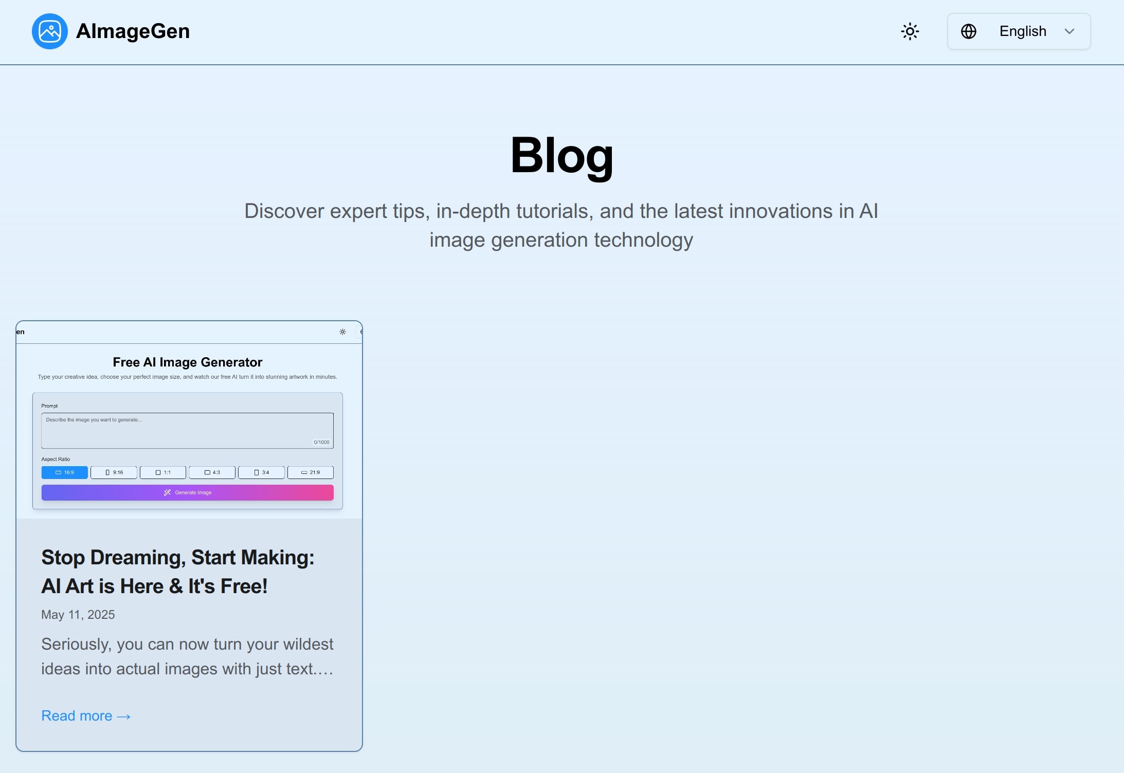 Blog | Free AI Image Generator | AImageGen.com